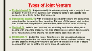 MERGER, ACQUISITION and JOINT VENTURE | PPT