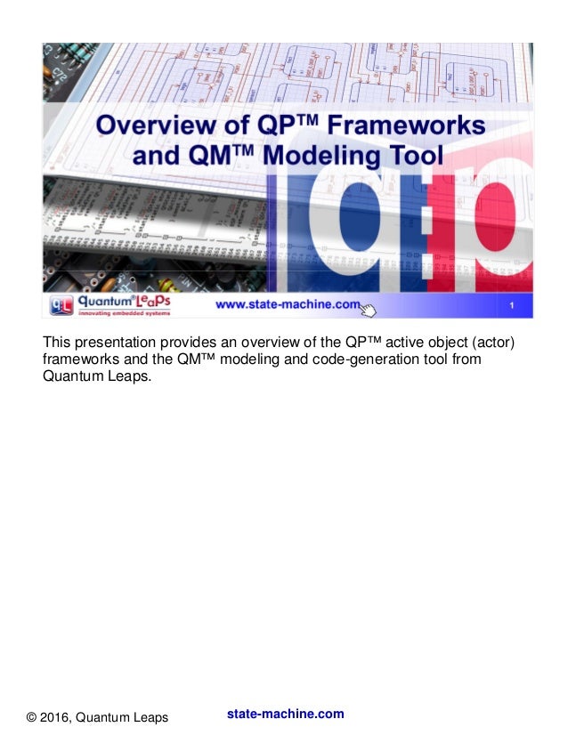Overview of QP Frameworks and QM Modeling Tools (Notes)