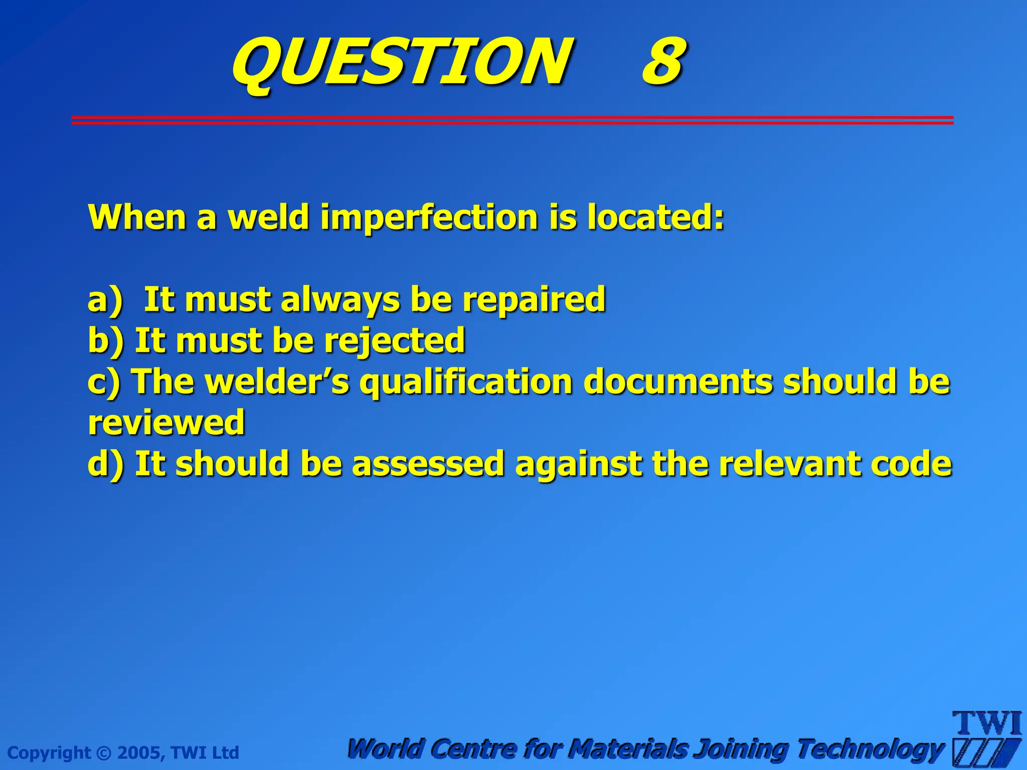 Project Quality Plan for Welding and Control.ppt