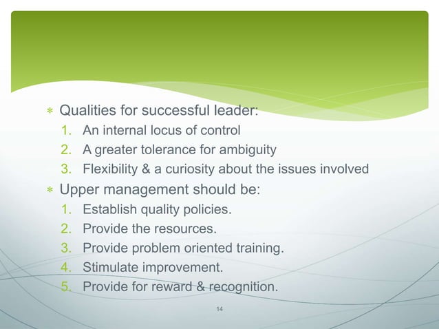 Developing; Quality Culture | PPTX