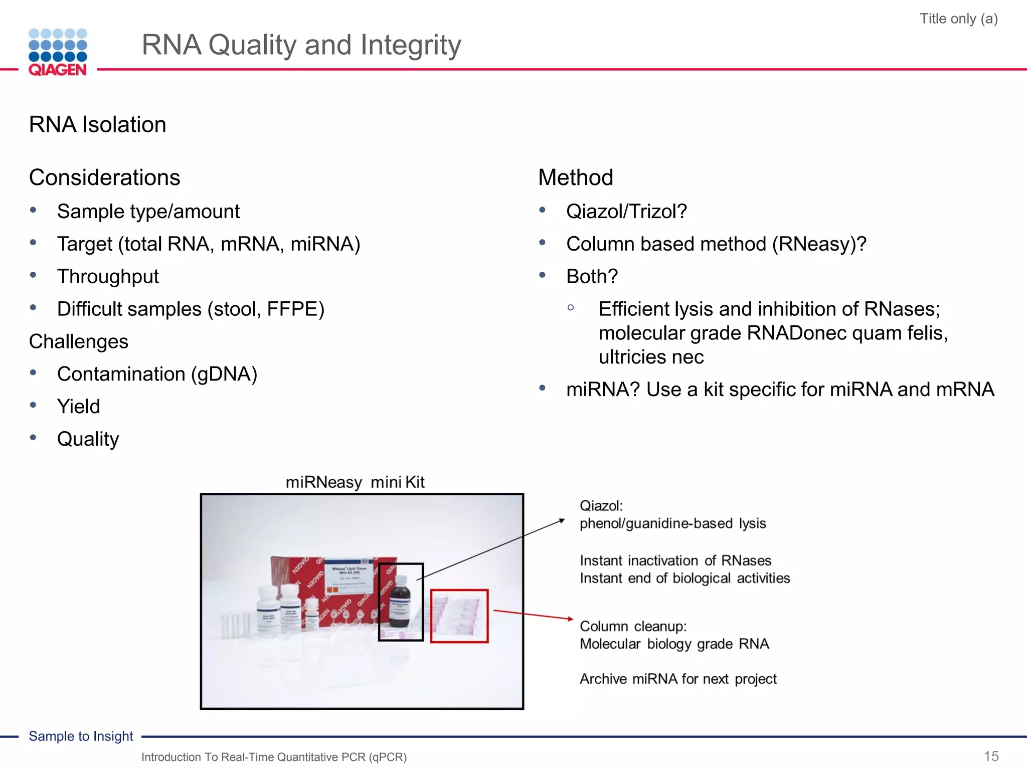Introduction to real-Time Quantitative PCR (qPCR) - Download the slides ...