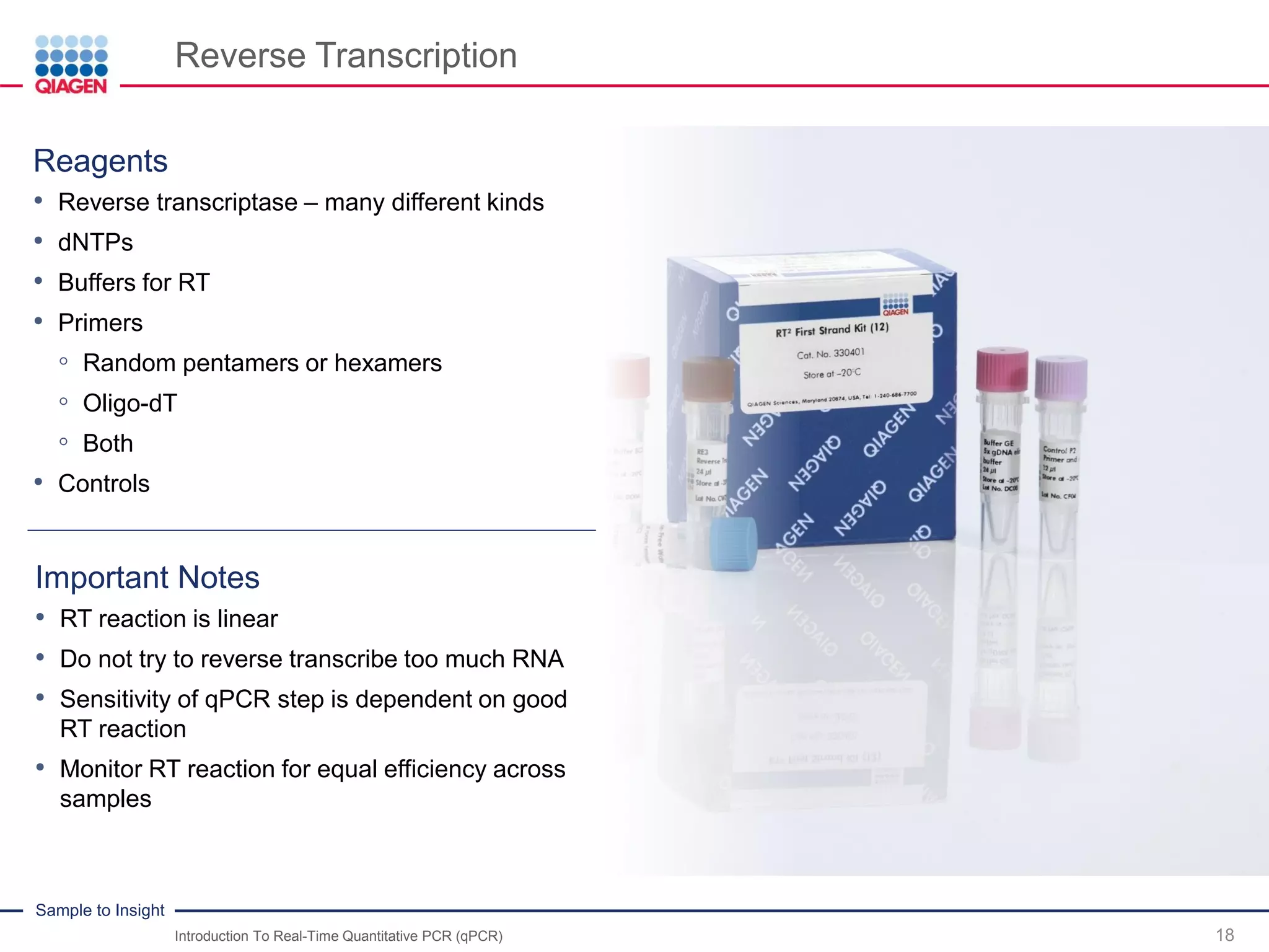 Introduction to real-Time Quantitative PCR (qPCR) - Download the slides | PDF