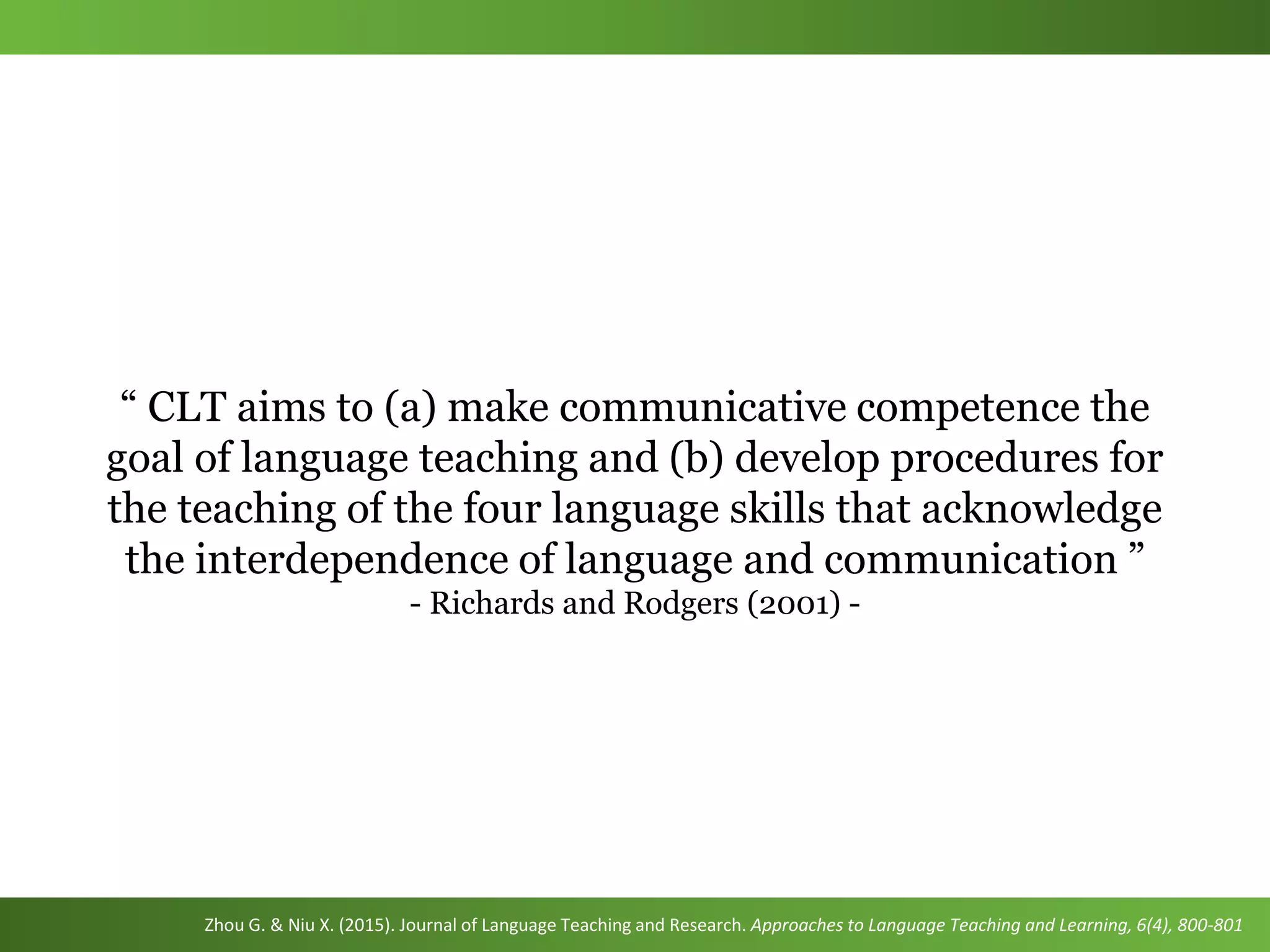 Communicative language method | PPTX | Education