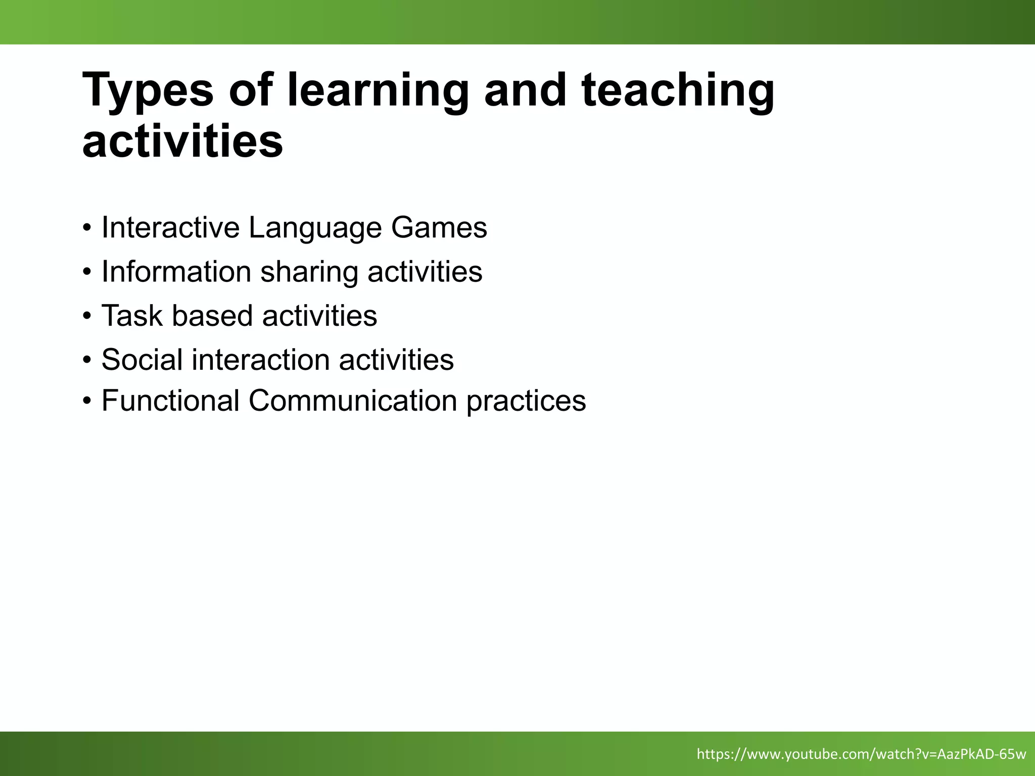 Communicative language method | PPTX | Education