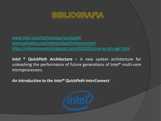 Bus Quick Path Interconnect [QPI] | PPTX