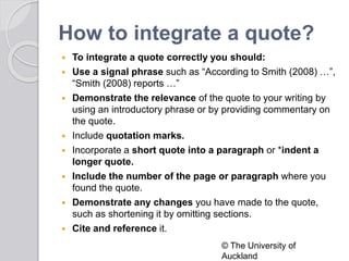 Quoting, Paraphrasing and Summarizing | PPTX