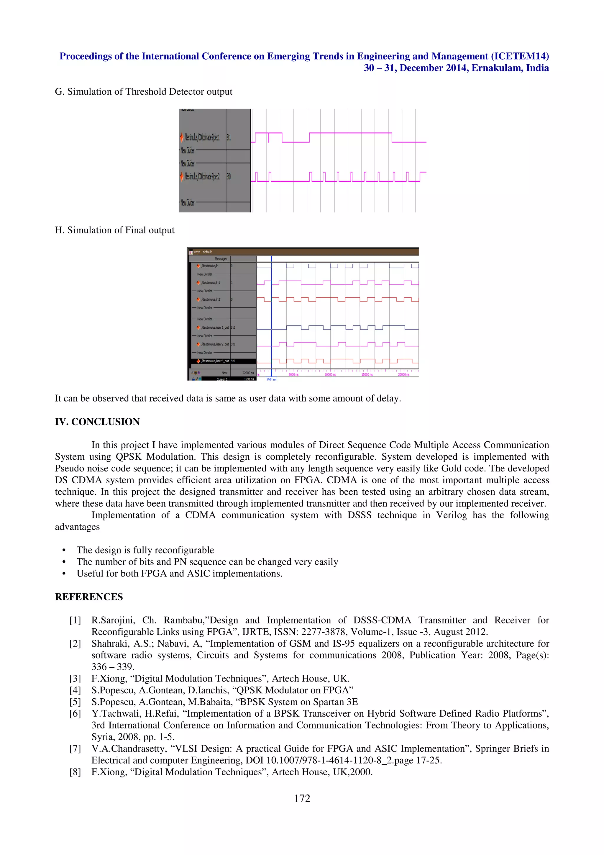 Qpsk modulation for dsss cdma transmitter and receiver using fpga | PDF