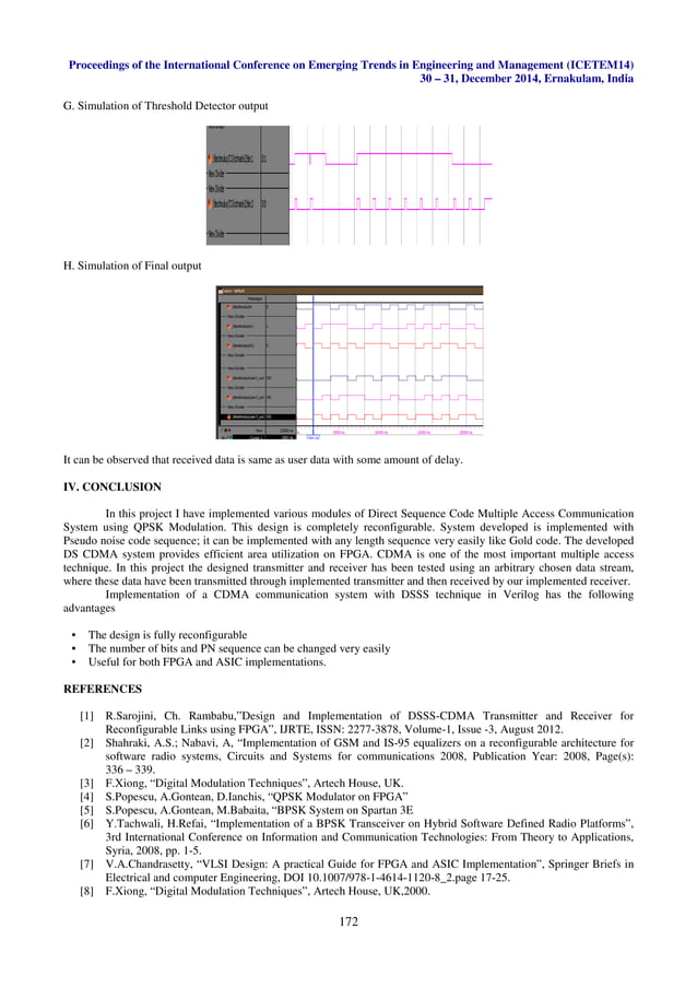 Qpsk modulation for dsss cdma transmitter and receiver using fpga | PDF