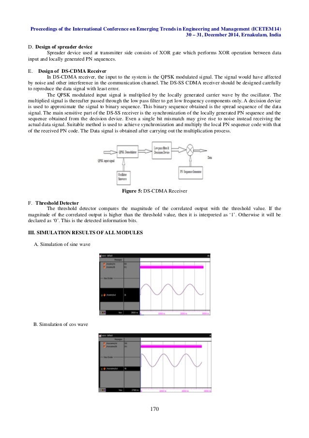 Qpsk Modulation For Dsss Cdma Transmitter And Receiver Using Fpga 7851