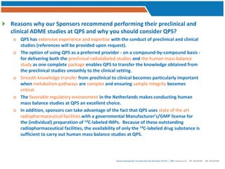 Qps Preclinical And Clinical Radiolabel Adme Studies | PPTX