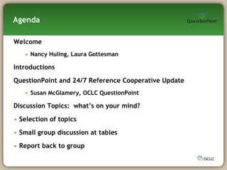 QuestionPoint user group June 2010 | PPT | Technology & Computing