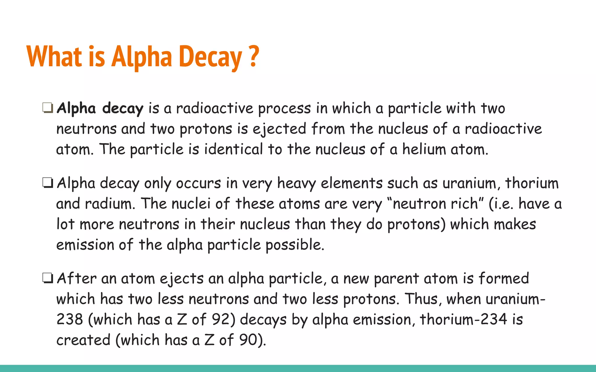 Angular Momentum & Parity in Alpha decay | PPTX