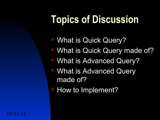QQ and Advance query | PPT