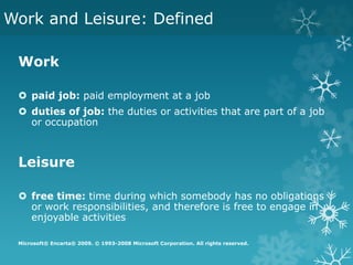 Notes on the filipino philosophy of work and leisure | PPTX