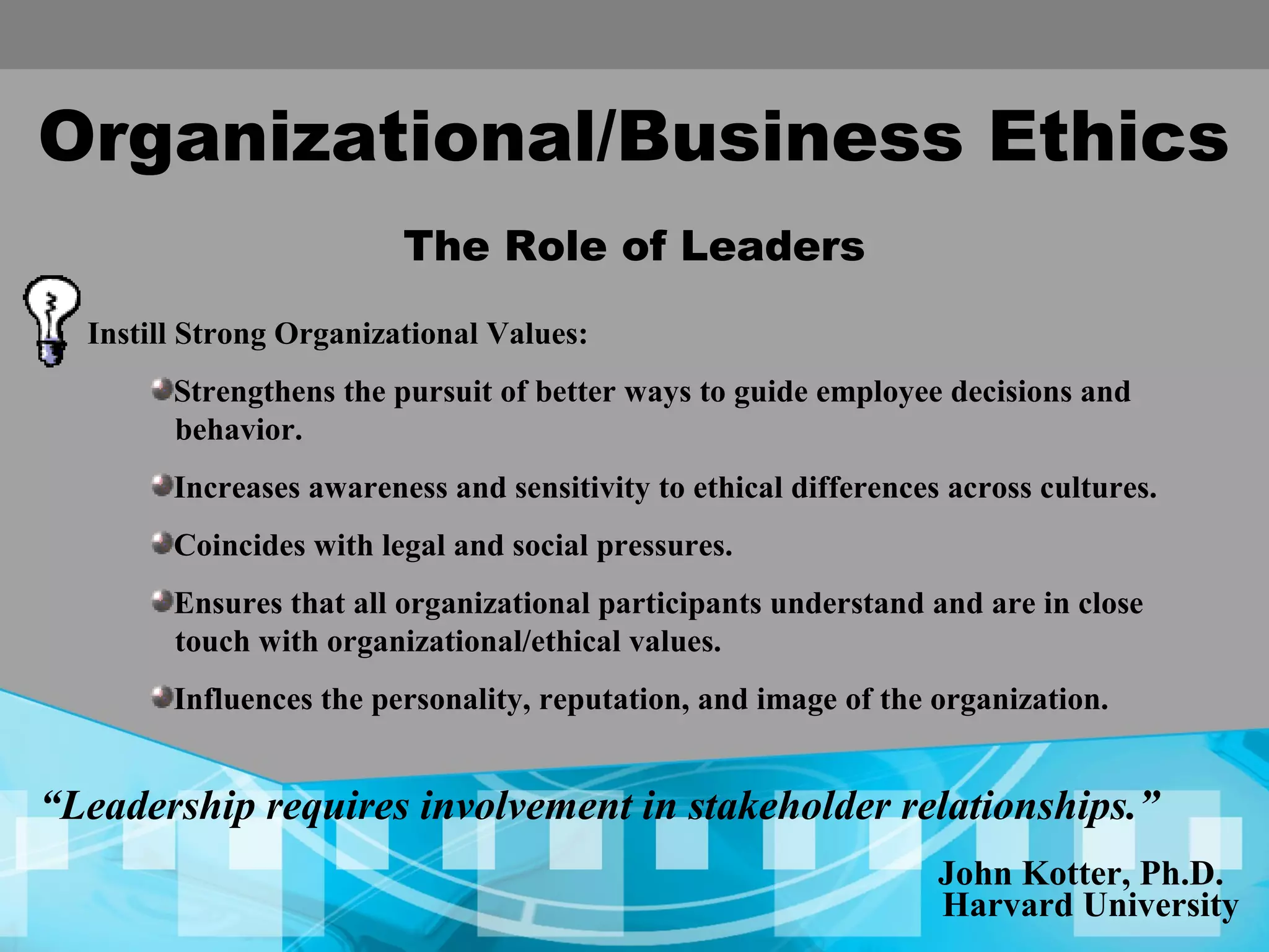 Organizational ethics | PPT