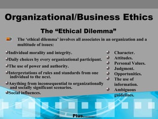 Organizational ethics | PPT