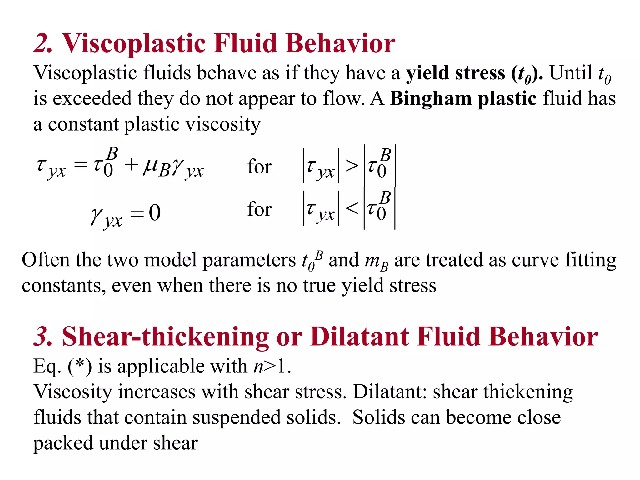 newtonian and non newtonian behaviour of fluids | PPTX