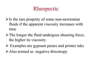 newtonian and non newtonian behaviour of fluids | PPTX