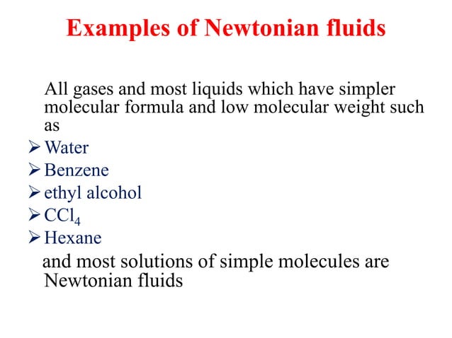 newtonian and non newtonian behaviour of fluids | PPTX
