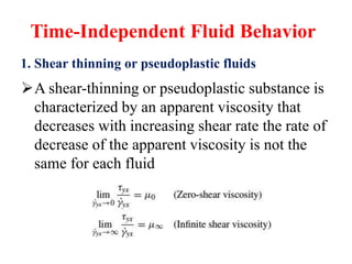 newtonian and non newtonian behaviour of fluids | PPTX