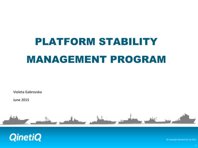 Platform Stability Management Program | PPT