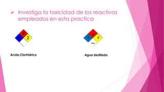 Determinación de bases por acidimetria | PPTX