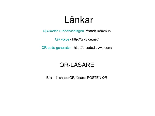 QR-koder i skolan | PPS | Pets