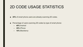 QR Code - Mobile readable Barcode | PPTX | Smartphones | Consumer ...