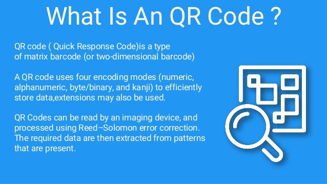 QR Codes - Quick Response Code.