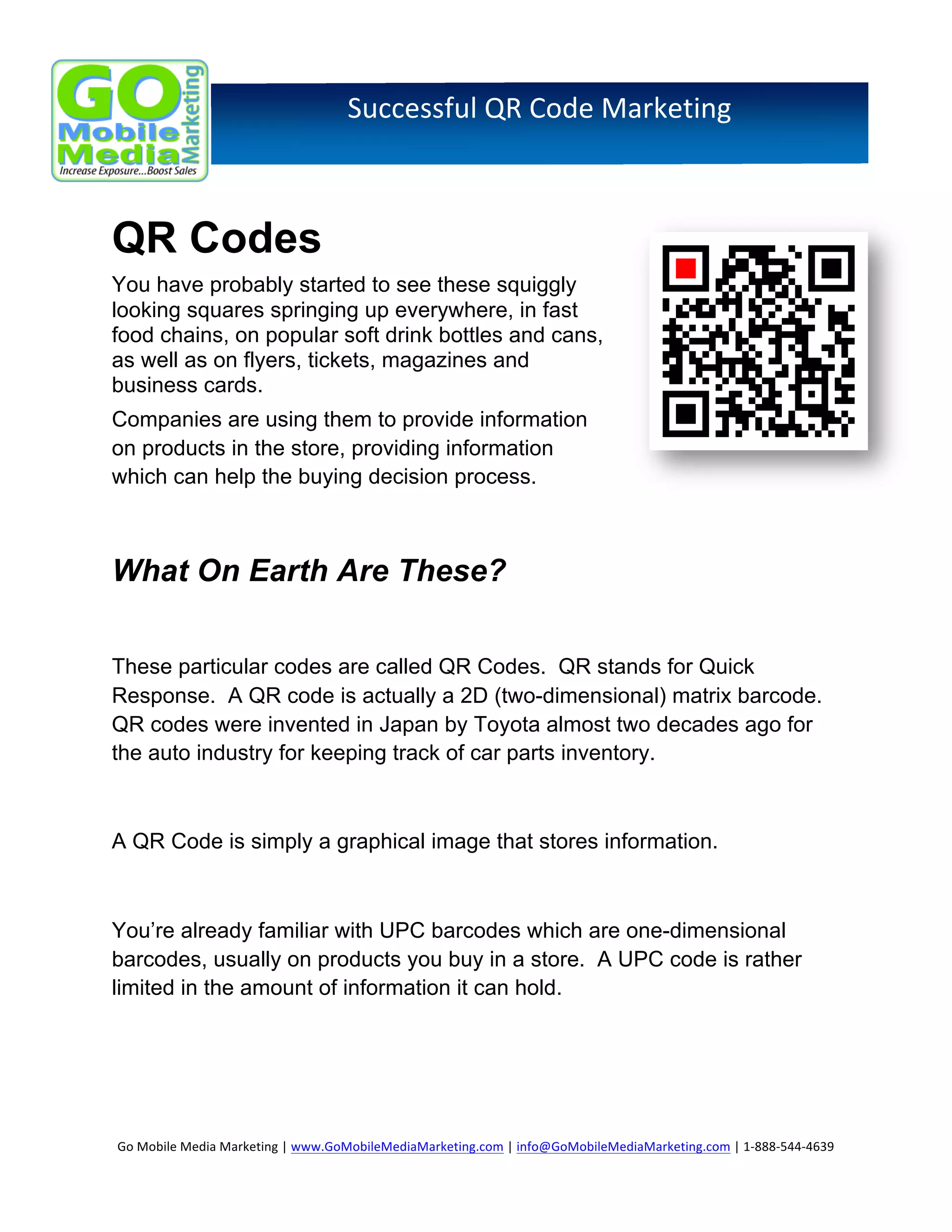 Successful QR Code Marketing | PDF