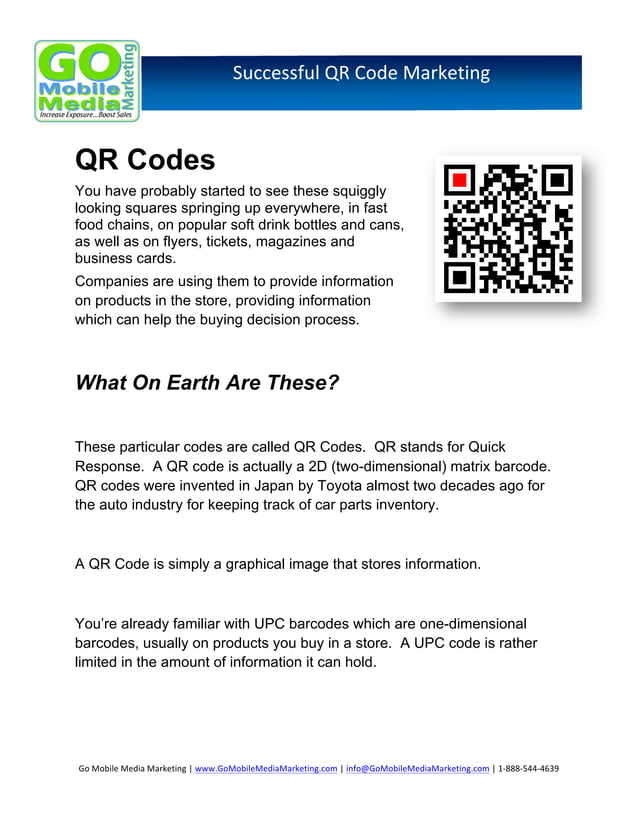 Successful QR Code Marketing | PDF