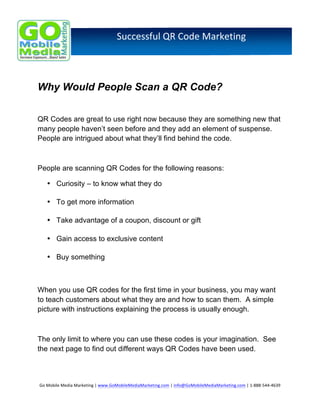 Successful QR Code Marketing | PDF
