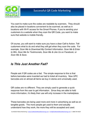 Successful QR Code Marketing | PDF