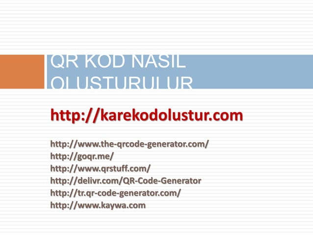 Qr kod nedir | PPT
