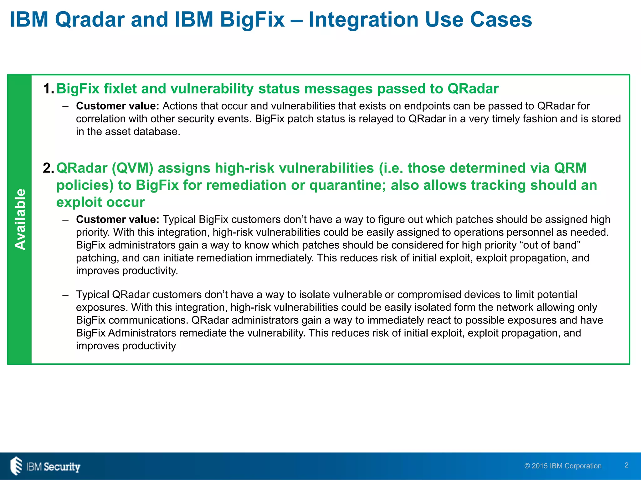 Extending QRadar’s reach and simplifying incident response with BigFix | PPTX