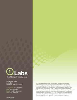 Qradar Business Case | PDF