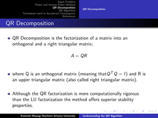 QR Algorithm Presentation | PDF