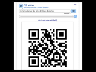 Learning and Teaching with QR codes and Augmented reality | PPT