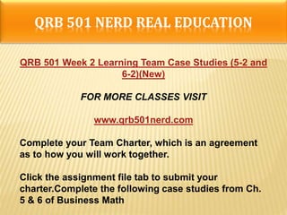 Qrb 501 nerd real education qrb501nerd.com