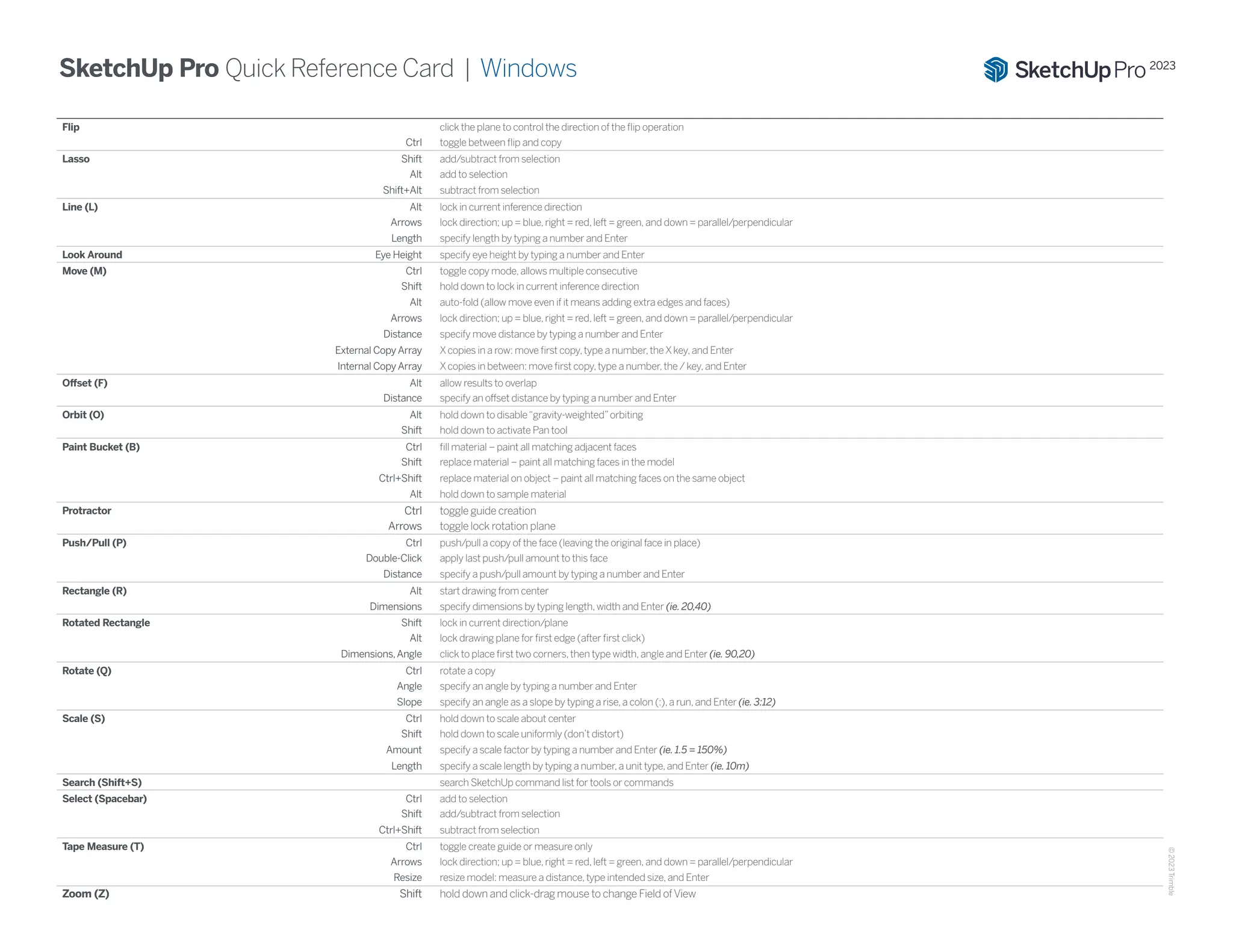 sketchup pro quick reference guide for windows | PDF