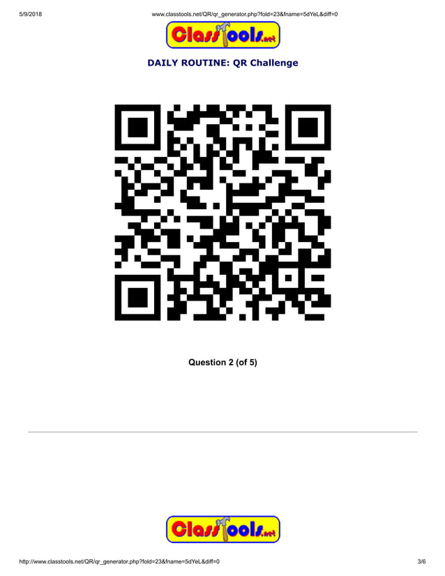 Qr challenge daily routine | PDF