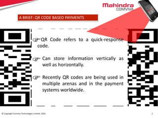 QR Code Based Payment- The most advanced contactless payment | PPTX