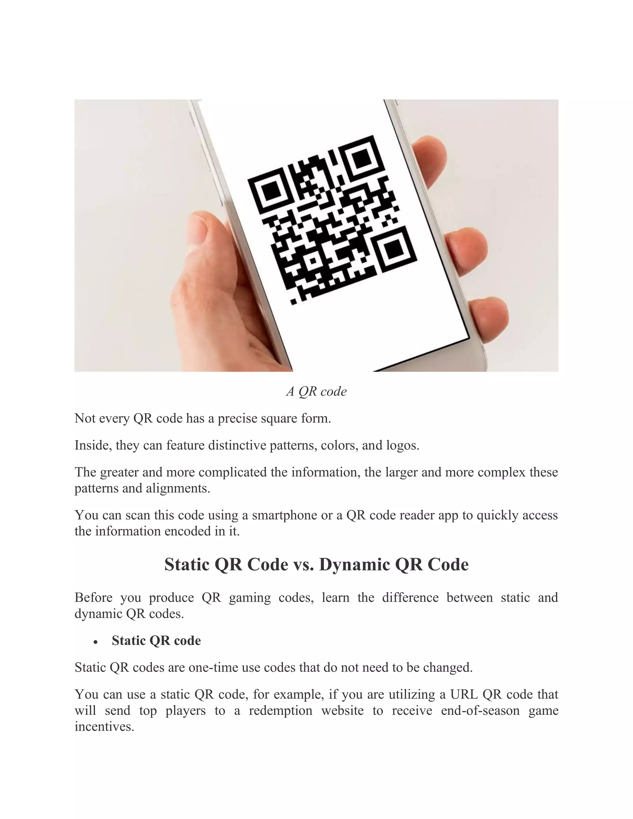 QR Code For Games: 7 Potential Benefits [Fully Explained] | PDF ...