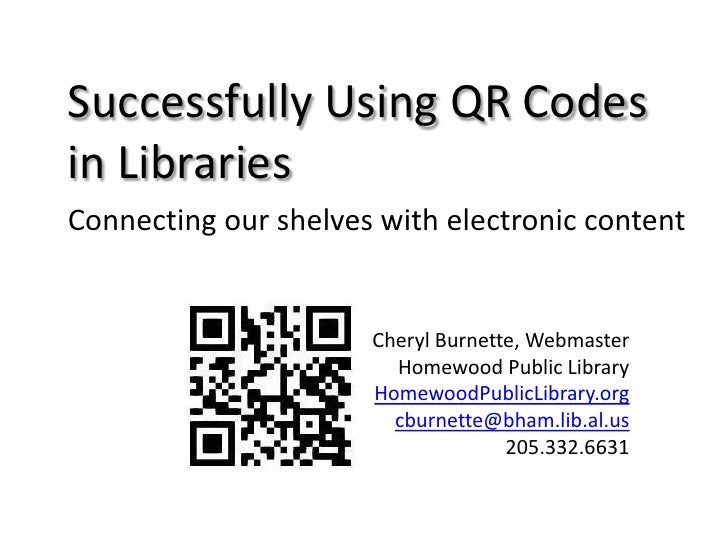 Successfully Using QR Codes in Libraries