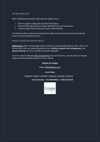 Explore QR code payments types and benefits | PDF