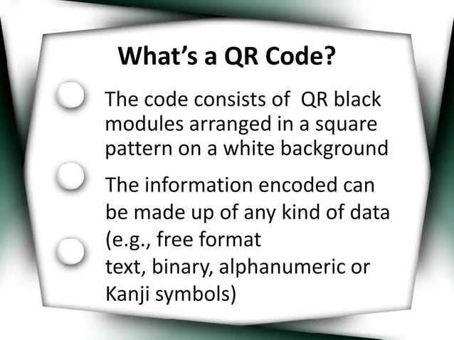 Qr code ppt 23 sep 11 | PPT