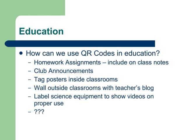 Qr code presentation | PPT