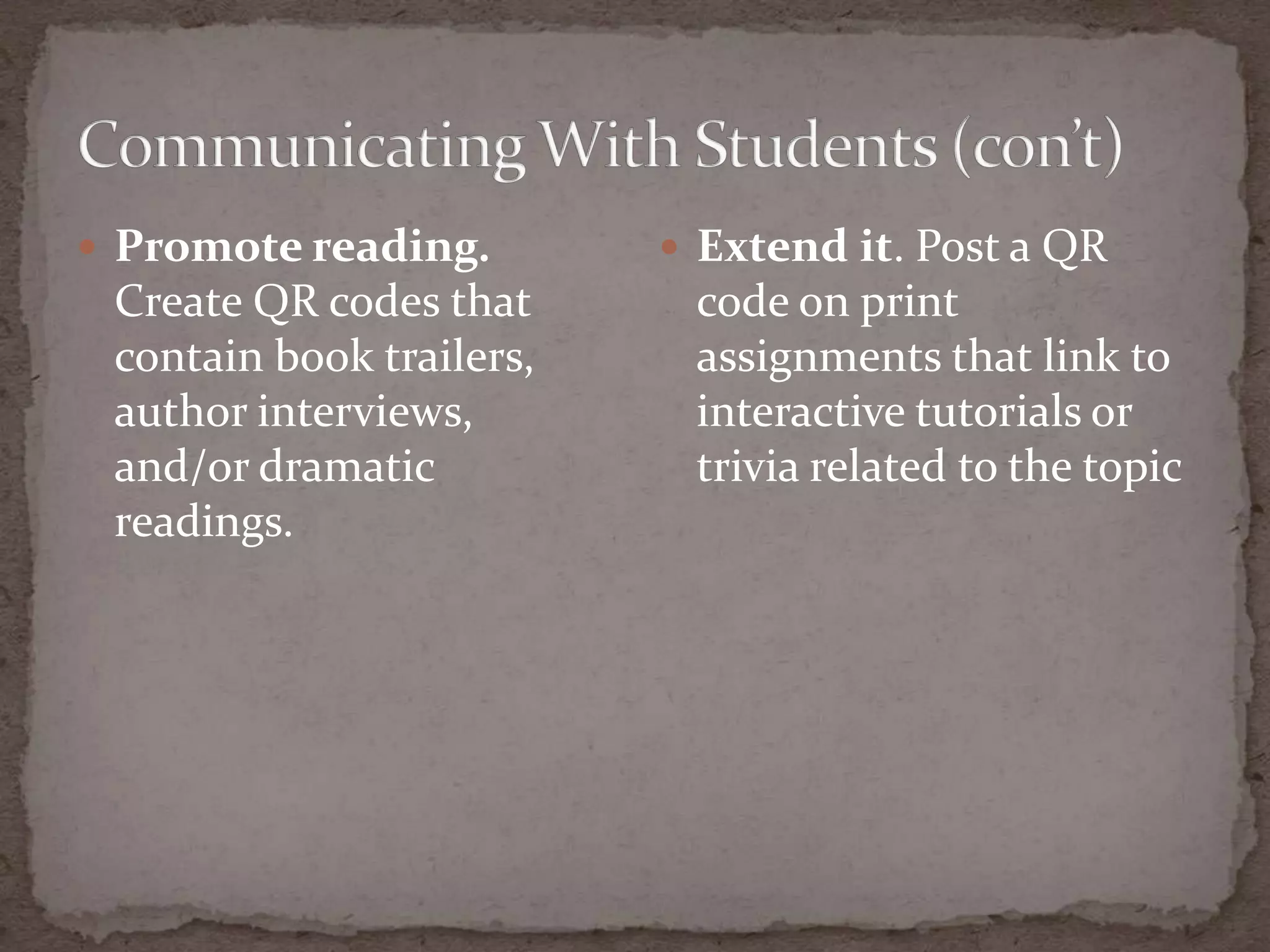 Qr code presentation | PPTX