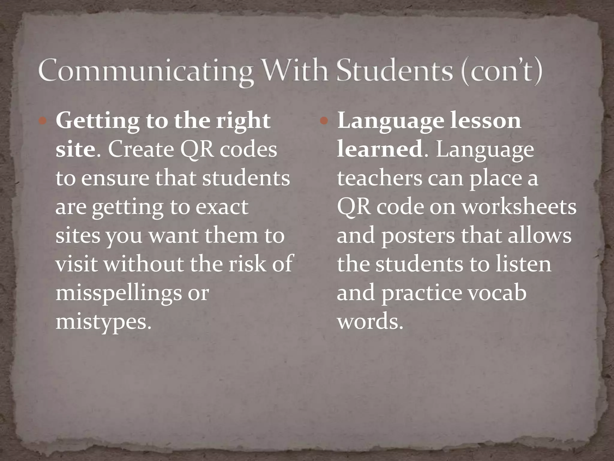 Qr code presentation | PPTX
