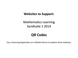 QR Codes for Maths | PDF